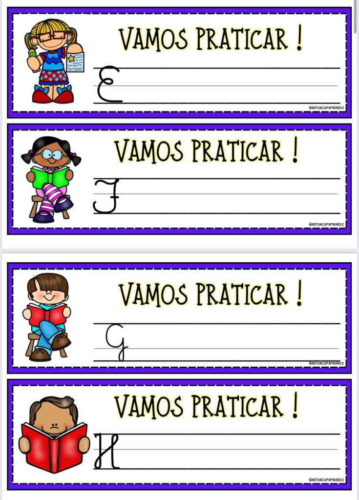 Vamos Praticar a Letra Cursiva – Lojinha Aprendiz – Recursos ...